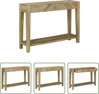 vidaXL vidaXL Wohnzimmer Tisch - Konsolentisch mit Schubladen Nat&uuml;rliches Grau 110 x 30 x 80 cm