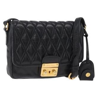 Miu Miu Sac &agrave; bandouli&egrave;re Pre-owned - Femme - Pre-owned - Noir - Taille: ONE Size
