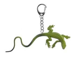 Miniblings Waran Schl&uuml;sselanh&auml;nger Echse Eidechse Gecko gr&uuml;n - Handmade Modeschmuck I I Anh&auml;nger Schl&uuml;sselring Schl&uuml;sselband Keyring