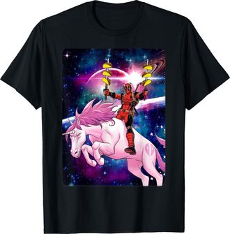 MARVEL Deadpool Galaxy Unicorn Tacos T-Shirt