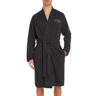 Tommy Hilfiger Herren Hw Bathrobe UM0UM02990 Badem&auml;ntel, Grau (Dark Grey Ht), XL