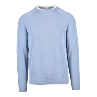 Eleventy Homme, Pulls, Bleu, Taille: S Maglioncino Girocollo