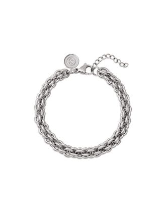 Singularu Big Rope Armband. Edelstahl mit Silberfarbener Beschichtung. Schmuck f&uuml;r Damen