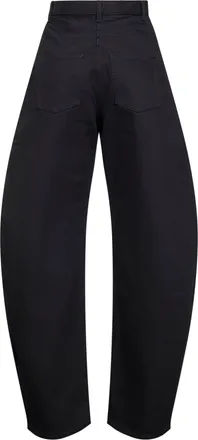 Alaia Rounded Leg High-Rise Jeans - Black
