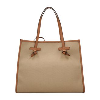 Gianni Chiarini Canvas und Leder Handtasche - - Bags - Damen - Braun - ONE SIZE