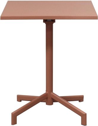 M&S Collection M&s - Table de jardin 60x60x71cm en m&eacute;tal terracotta - baca