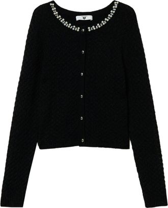 Twin-Set cardigan à détails brodés - Noir