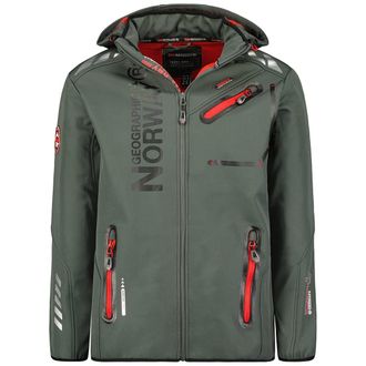 Geographical Norway Royaute Men - Kapuzen-Softshelljacke Mann Wasserdicht - Outdoor Mantel Tactical Windbreaker Widerstandsf&auml;hig - Wandern Ski Herbst Winter Fr&uuml;hling (Dun