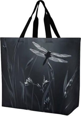 Generic Silhouette De Libellules Sac &Agrave; Bandouli&egrave;re L&eacute;ger Tote Bag Imperm&eacute;able Sac Cabas Pour Voyage Gym Quotidienne