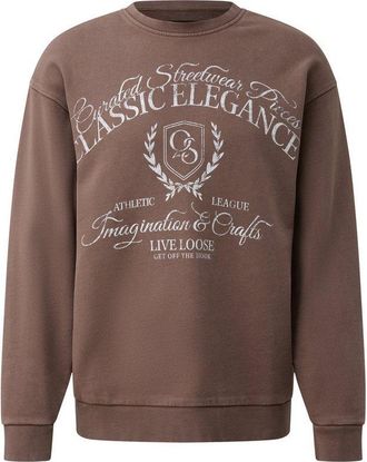 QS by s.Oliver Sweatshirt Sweatshirt Gewaschenes Sweatshirt mit Print