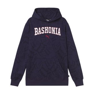 Puma Saski Baskonia Post Game Basketballhoodie Herren, Accessoires, Blau, XL
