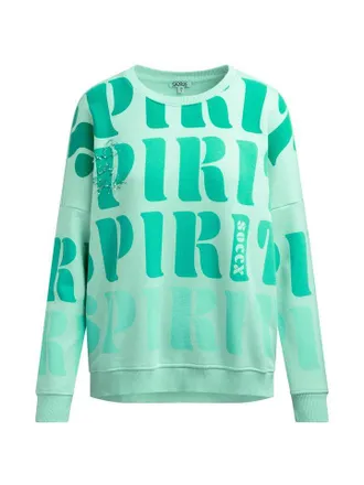 soccx Sweater mit Pailletten-Schriftzug