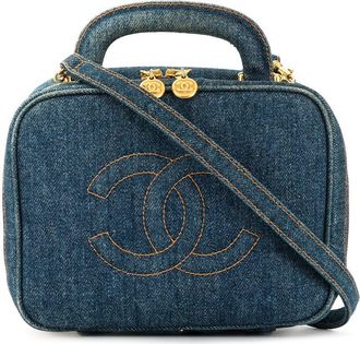 Chanel 1997 Schultertasche mit CC-Steppung - Blau