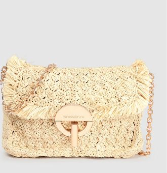 Vanessa Bruno Moyen Sac Moon Raphia Naturel