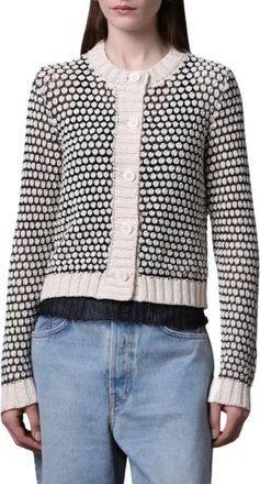 Roberto Collina Femme, Pulls, Multicolore, Taille: 40 FR Cardigan Punto Nocciolina