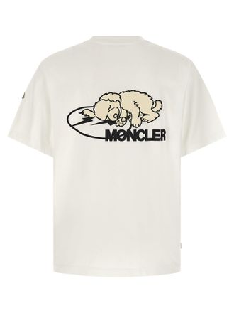 Moncler Logo-Embroidered Cotton T-Shirt - White