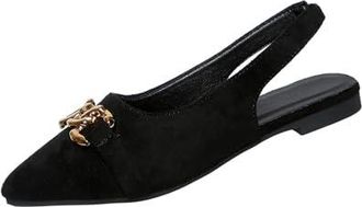 Generic Chaussures plates d&eacute;contract&eacute;es &agrave; enfiler pour femme - Bout pointu - Couleur unie - &Eacute;l&eacute;gantes - Respirantes - Classiques et confortables - Pour le tra