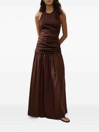 Faithfull The Brand robe-bustier Tali &agrave; fronces - Marron