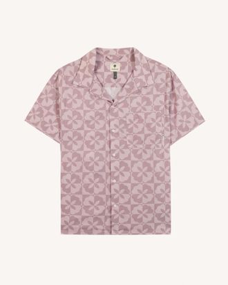 Faguo Chemise manches courtes rose gris&eacute; viscose - PAIOLIVE