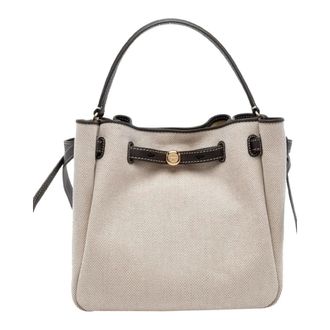 Tory Burch Femme, Sacs, Blanc, Taille: ONE Size Romy Canvas Bucket Bag