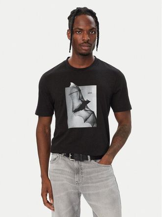 HUGO BOSS T-Shirt Te_Being 50571288 Schwarz Regular Fit