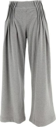 Dries Van Noten Pantalon Large Pliss&eacute; - Femme - Pantalons - Gris - Taille: 36 FR