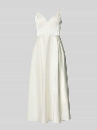 Jake*s Brautkleid aus Satin mit V-Ausschnitt