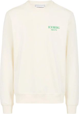 Iceberg Homme, Sweatshirts et sweats à capuche, Blanc, Taille: 2XL Vanilla Crewneck SweaT-shirt