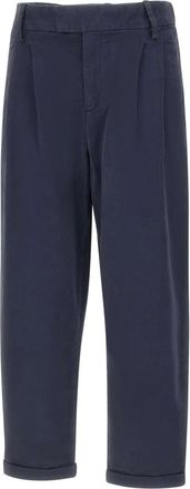 Sun 68 Femme, Pantalons, Bleu, Taille: 42 FR Pleated Balloon Pantalons