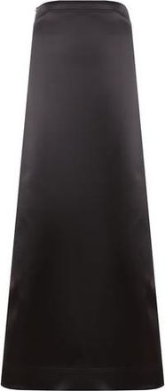 Ganni Jupe longue droite satin&eacute;