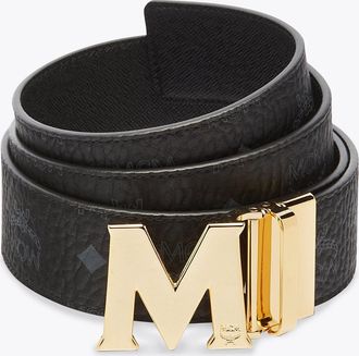 MCM Claus M Wendeg&uuml;rtel in Visetos 4,5 cm BLACK / MATTE BLACK VISETOS