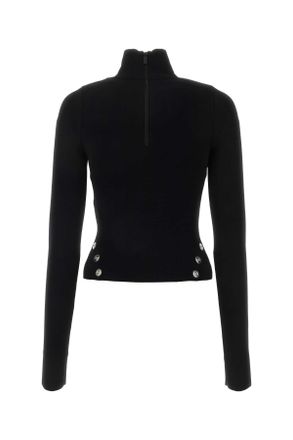 Off-white Womens Black Viscose Blend Top Blacknoc Maglie Sweater
