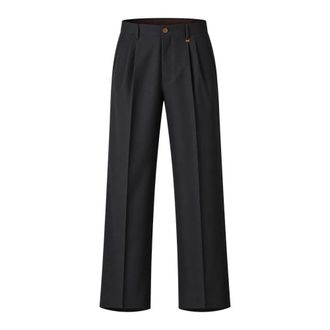 Vivienne Westwood Stoffhose mit geradem Bein und B&uuml;gelfalte - - Trousers - Herren - Blau - M