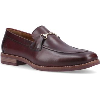 Hush Puppies Moses Leder Herren Bordeaux Slipper