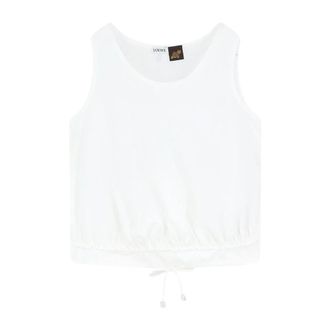 Loewe Paulas Ibiza Leichtes Baumwoll-Oberteil - - Tops - Damen - Wei&szlig; - S
