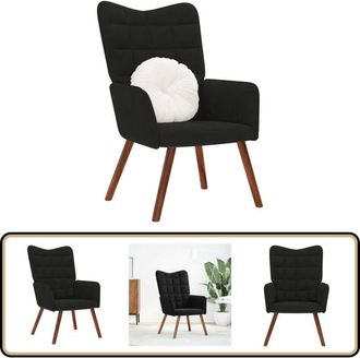 vidaXL Relaxsessel Schwarz Samt - Vidaxl