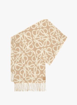 Loewe &Eacute;charpe jacquard Anagram en alpaga et laine m&eacute;lang&eacute;s