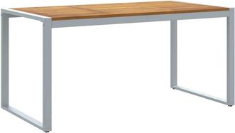 vidaXL Garten-E&szlig;tisch Grau 160 x 80 x 75 cm vidaXL