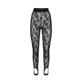NU&Eacute; Schwarze Baumwollhose - - Trousers - Damen - Schwarzk - XS