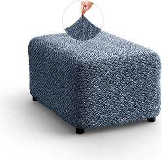 Paulato by GA.I.CO. PAULATO - Hockerbezug aus Mikrofaser, Kollektion Venezia, bi-elastisches, maschinenwaschbares Gewebe, WavyTech-Technologie, Made in Italy - Venezia Bl