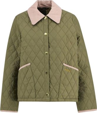 Barbour Femme, Vestes, Vert, Taille: 40 FR Icons Cropped Liddesdale Quilted Jacket