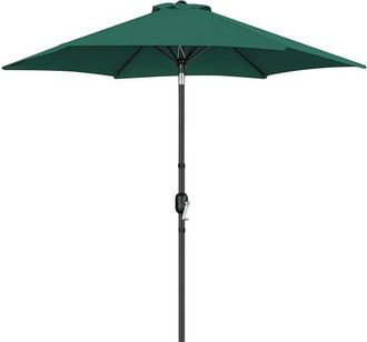 Yaheetech Parasol de Jardin 230/270/300 cm, Pliable, avec Toile Inclinable, Protection UV, Manivelle, 6 Baleines, pour Plage Terrasse Patio Piscine