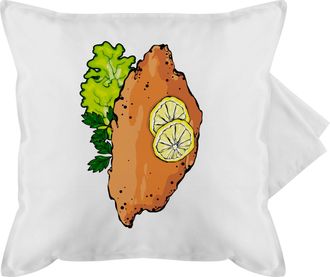 Shirtracer Kissenbezug - Karneval & Fasching - Kissen - Schnitzel Kost&uuml;m - 50 x 50 cm - Wei&szlig; - karnevalskissen fasching- sofakissen mit carnevale cushion cover k