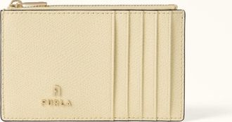 Furla Camelia Kartenetui M Cremino Beige Strukturiertes Leder Damen