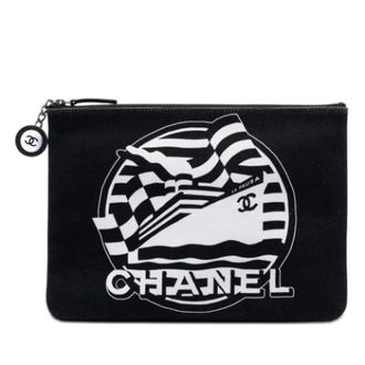 Chanel Pre-owned Canvas Clutch - - Pre-owned - Damen - Schwarzk - ONE SIZE