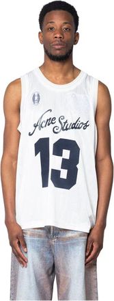 Acne Studios Homme, Tops, Blanc, Taille: XL Top sans manches