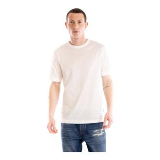 Paolo Pecora Homme, Tops, Blanc, Taille: M T-shirt en piqu&eacute; extrafin