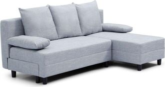 Menzzo Canap&eacute; dangle convertible Expression Tissu Gris clair