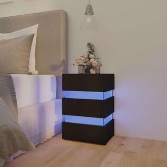 vidaXL LED-Nachttisch Schwarz 45x35x67 cm Holzwerkstoff - Vidaxl