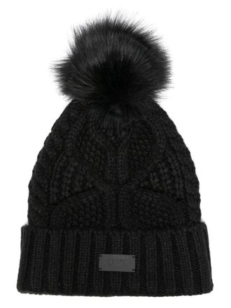 UGG bonnet à pompon - Noir